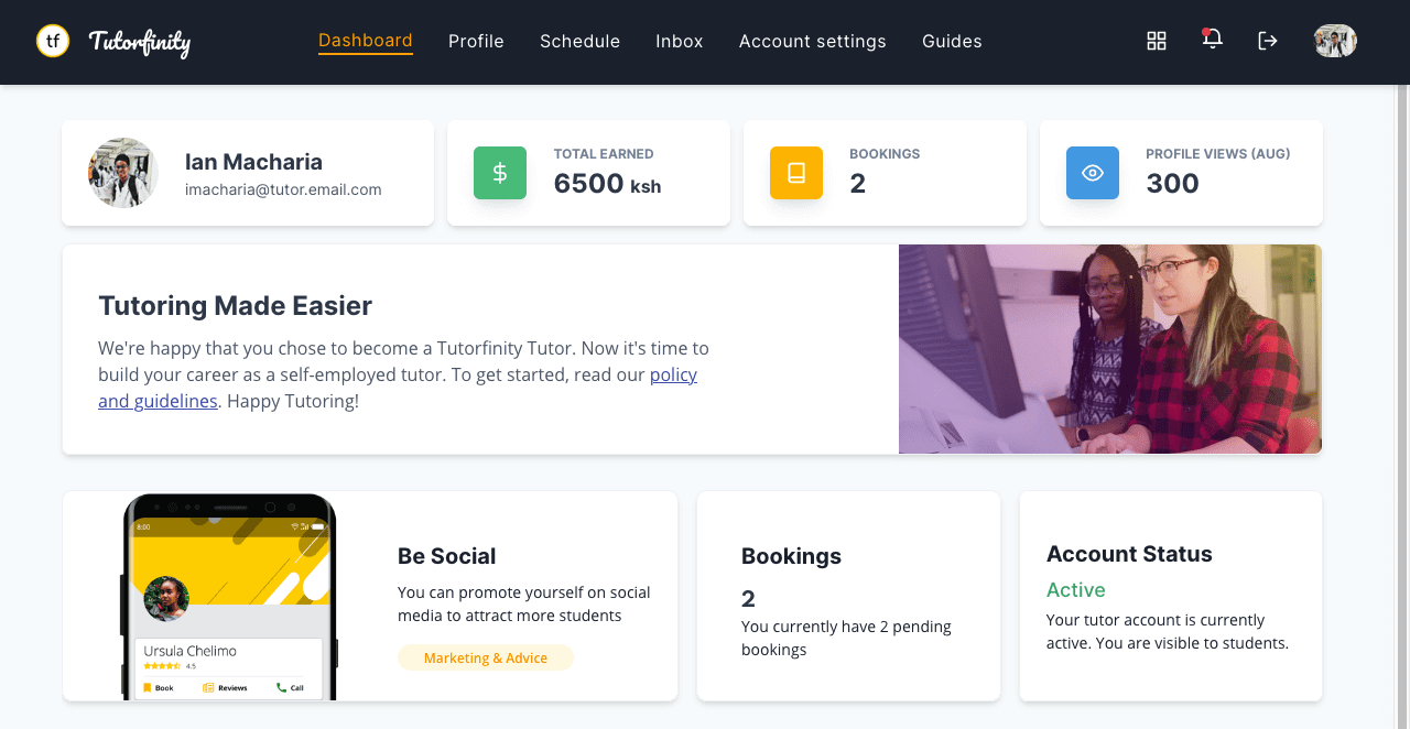 Tutorfinity | Become a tutor